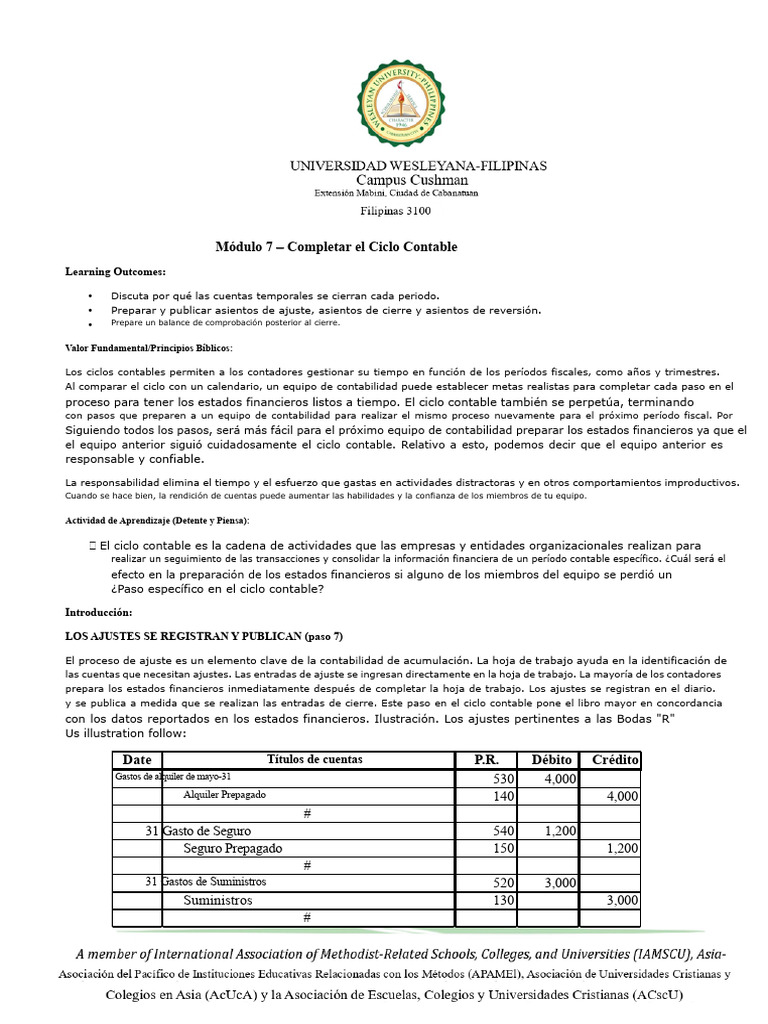 Módulo 7 - Completar el Ciclo Contable (4) | PDF | Contabilidad ...