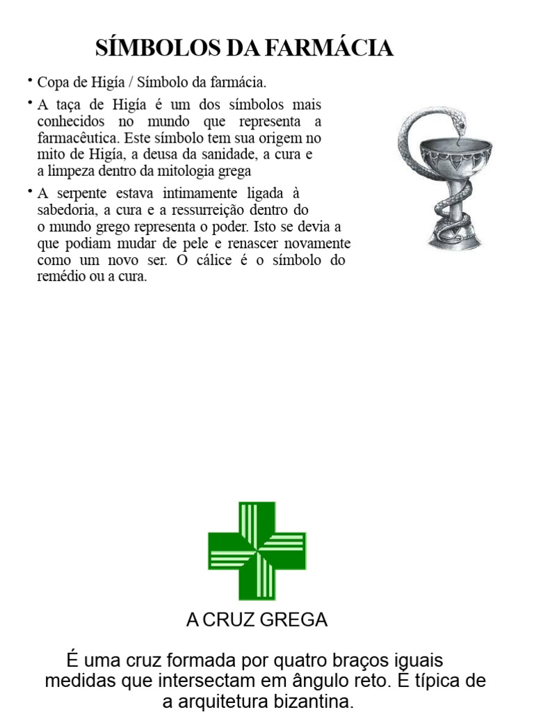 Símbolos e Conceitos da Farmácia | PDF | Farmácia | Farmacologia