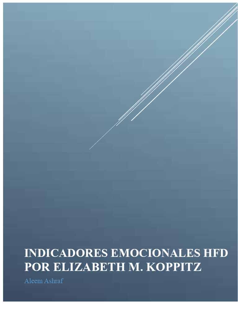 Indicadores emocionales de HFD | PDF | Ansiedad | Sicología