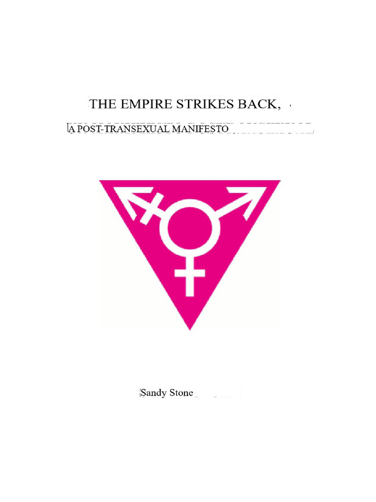 The Empire Strikes Back. A Mani - Sandy Stone | PDF | Transsexual | Gender