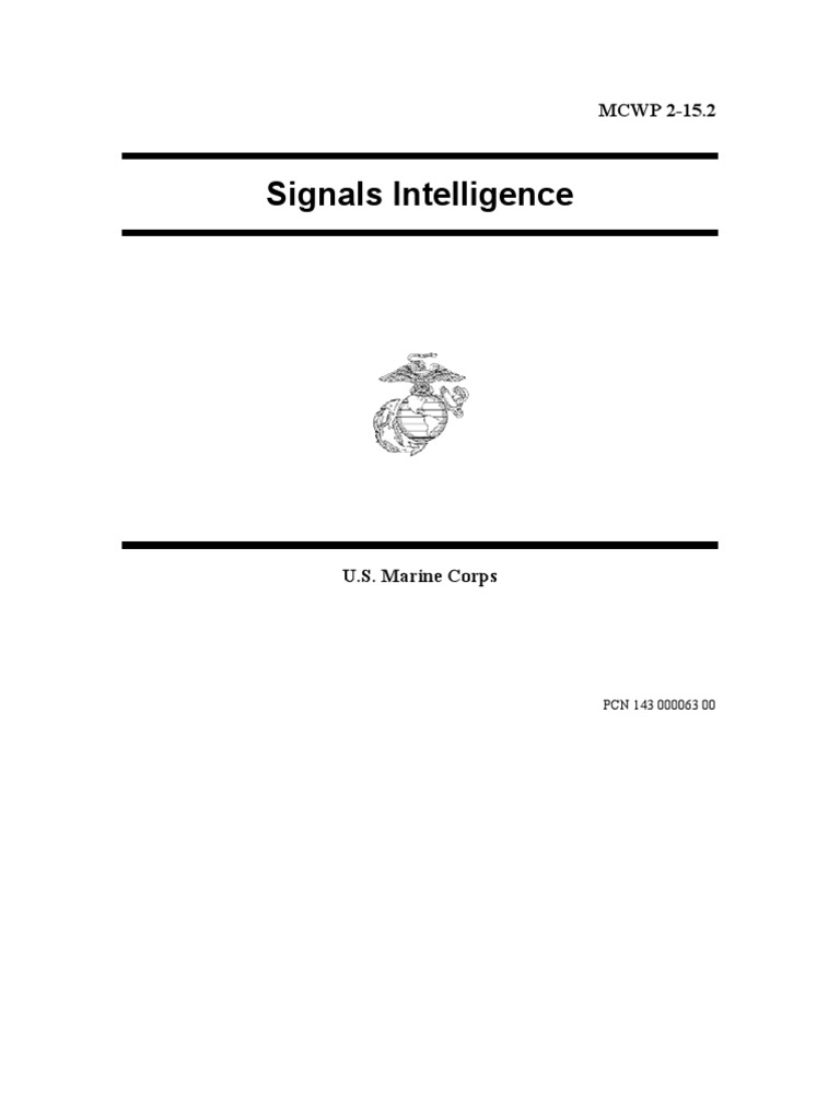 US Marine Corps - Signals Intelligence (SIGINT) MCWP 2-15.2 | Download ...