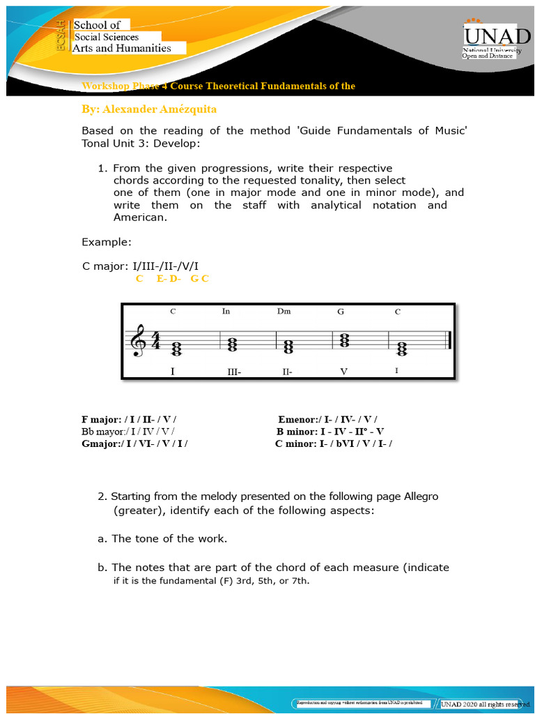 02 Workshop Phase 4 - Theoretical Fundamentals of Tonal Music | PDF