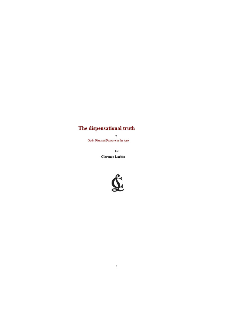 Dispensational Truth by Clarence Larkin in Spanish 1 | PDF | Jesus ...