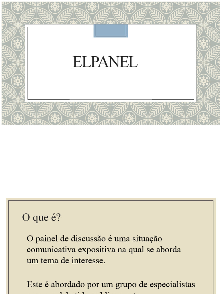 O painel | PDF