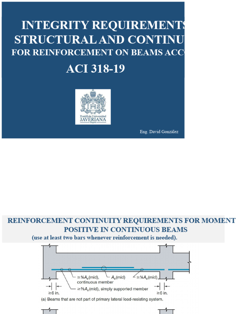 Beam Reinforcement Integrity ACI 318-19 | PDF | Beam (Structure) | Column