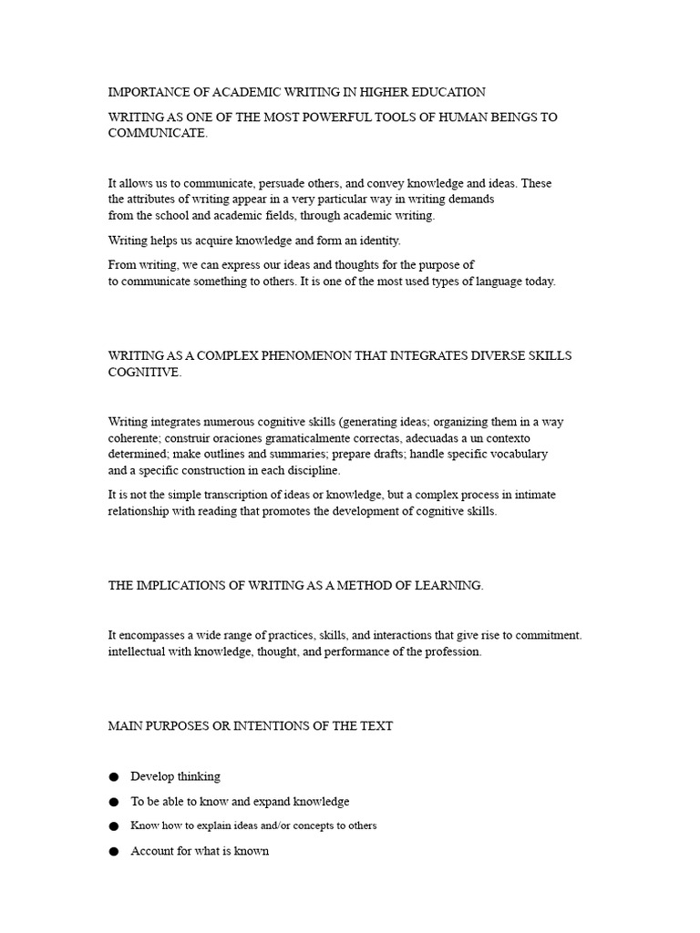 Importance of Academic Writing Skills | PDF | Knowledge | Information