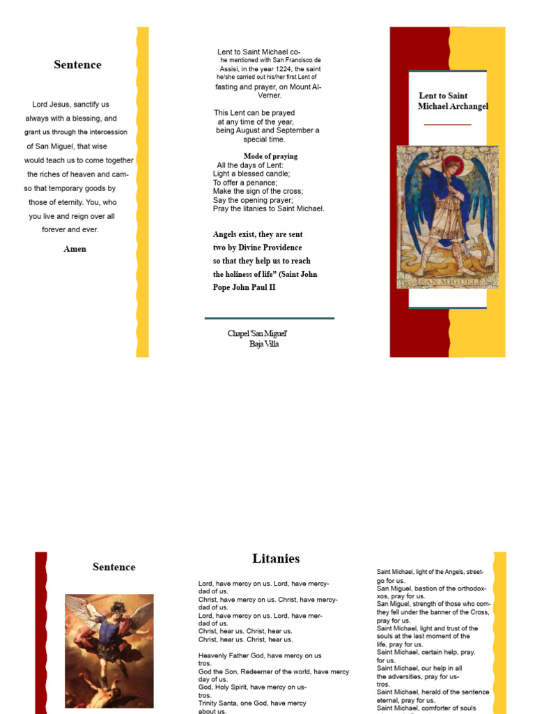Lent A San Miguel PDF | PDF | Michael (Archangel) | Lent