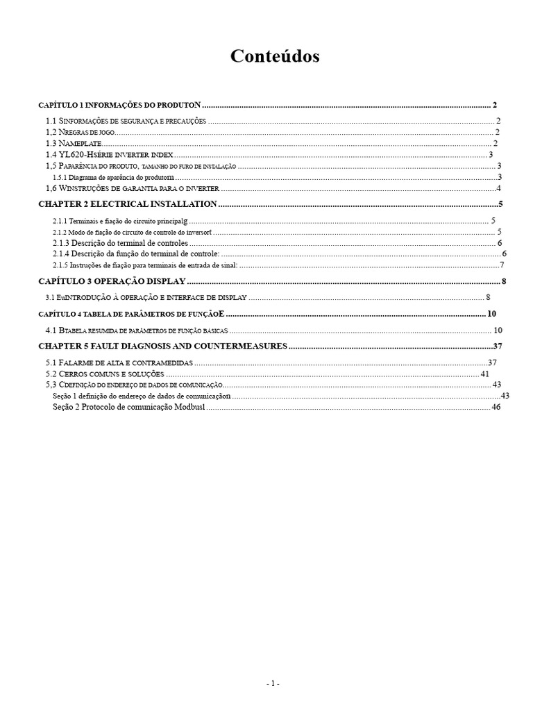 Manual do usuário YL620-H - tipo vetorial 2022 | PDF | Fonte de energia ...