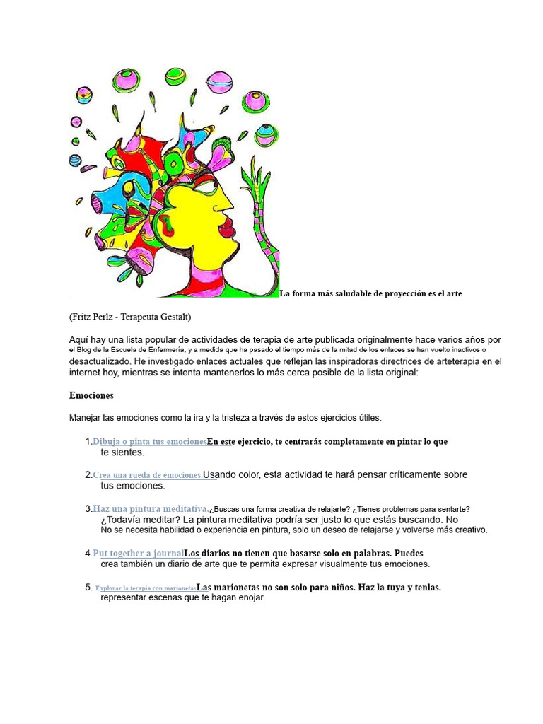 Técnicas de Terapia Artística | PDF | Collage | Las emociones