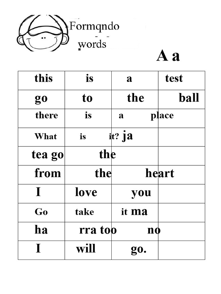 Forming Words Cutout Syllabary Pdf