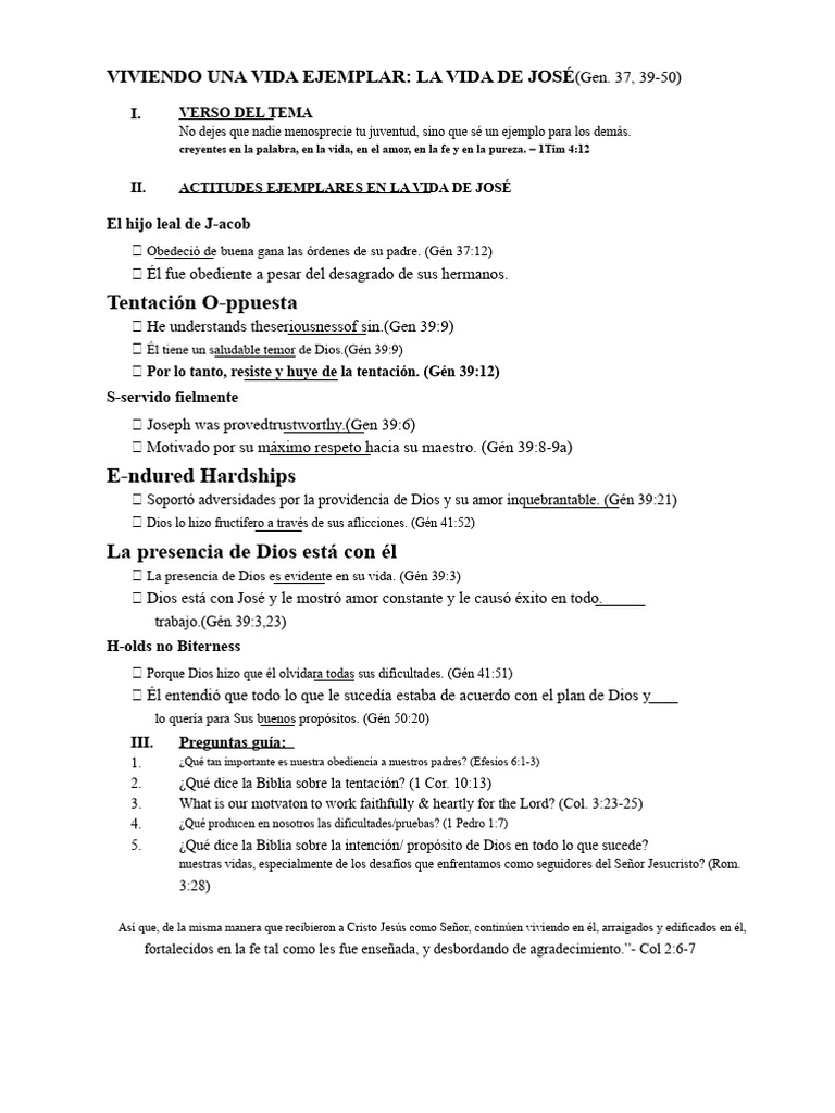 VIVIENDO UNA VIDA EJEMPLAR | PDF