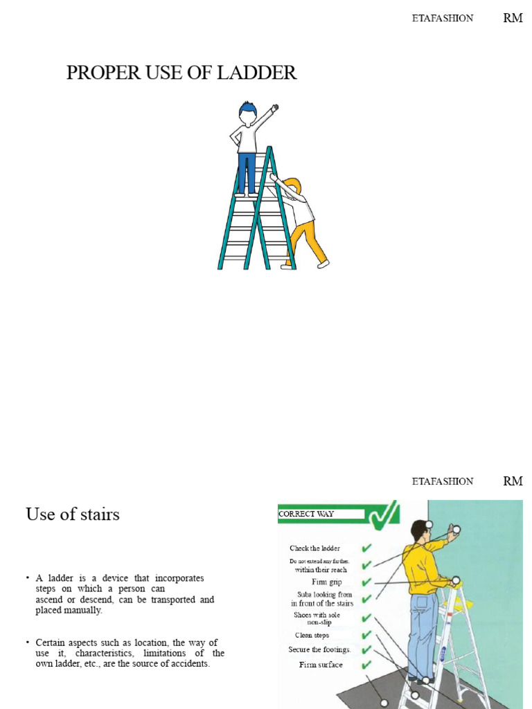 Module 3. Safety in the Use of Ladders v2 | PDF | Stairs | Ladder