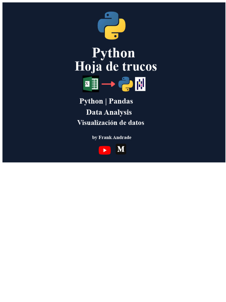 Hoja de trucos de Python para usuarios de Excel | PDF | Python (lenguaje de programación ...