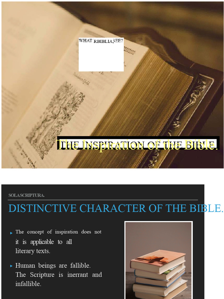 The Inspiration of The Bible. | PDF | Bible | Biblical Inerrancy