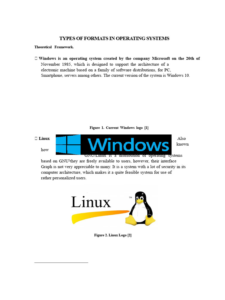 Types of Operating System Formats | PDF | File System | Operating ...