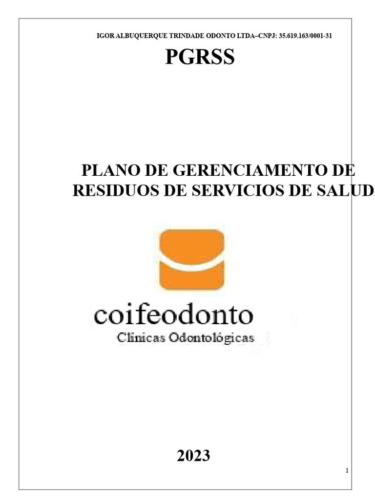 PGRSS: Gestión de Residuos en Salud | PDF | Residuos | Gestión de residuos