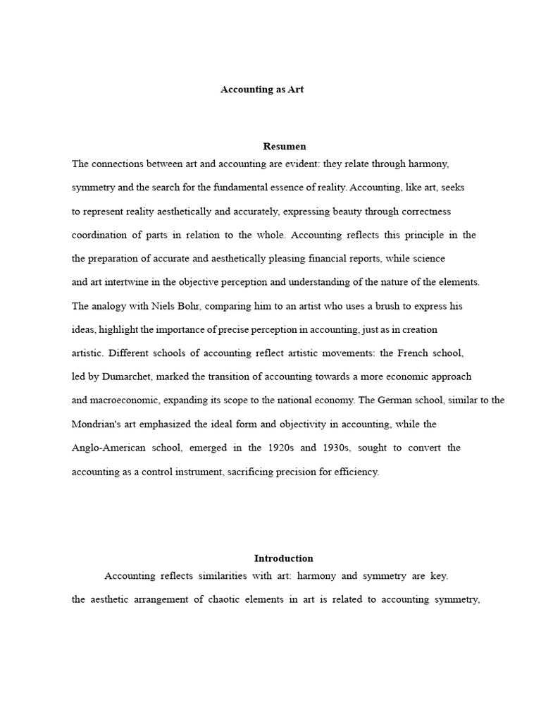 The Art of Accounting: Aesthetic Principles | PDF | Aesthetics | Beauty
