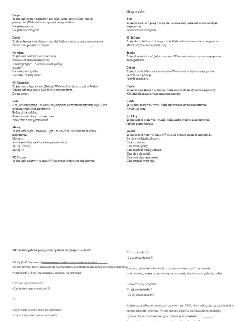 Skróty w języku angielskim | PDF