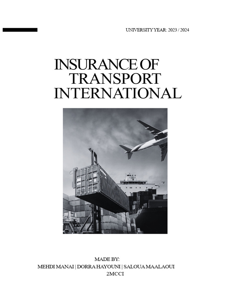 International Transport Insurance Guide | PDF | Insurance | Risk Management
