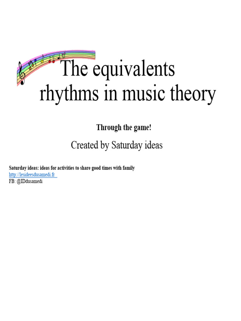 Music Theory Rhythms Matching Game | PDF | Musicology | Music Theory