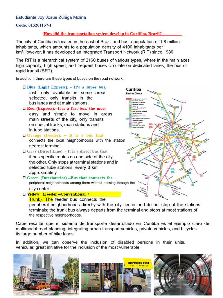 Curitiba's Integrated Transport System Explained | PDF