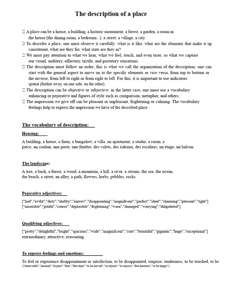 The description of a place | PDF
