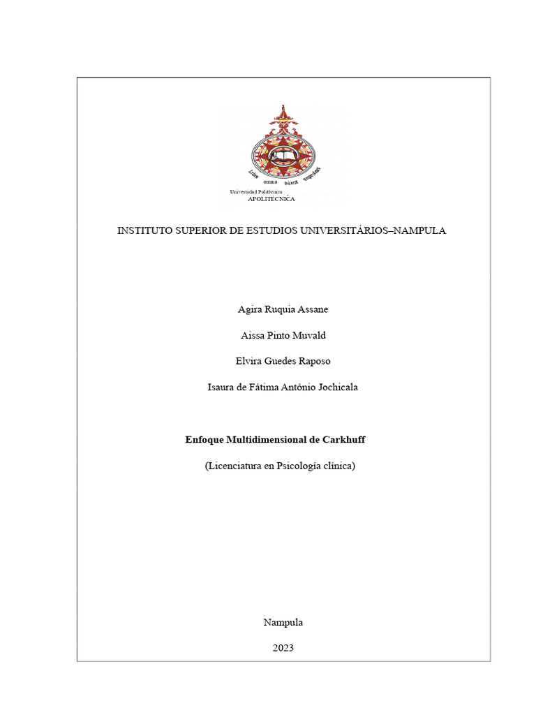 Enfoque de Carkhuff PDF - 111852 | PDF | Psicoterapia | Experiencia