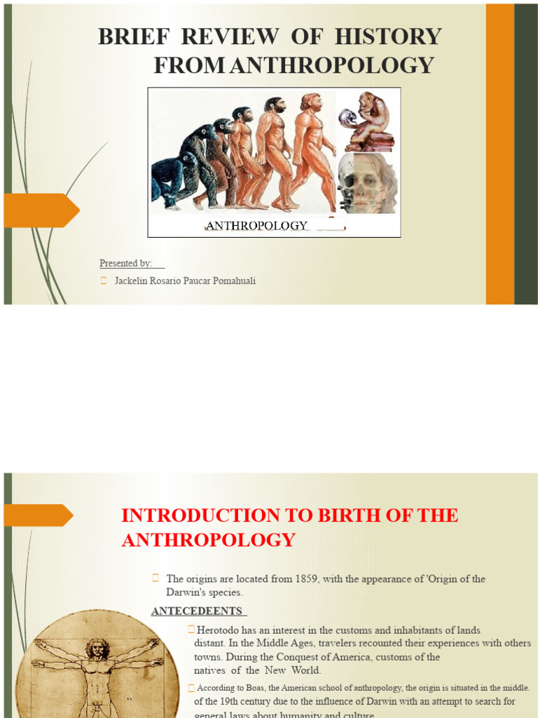 History and Evolution of Anthropology | PDF | Anthropology ...