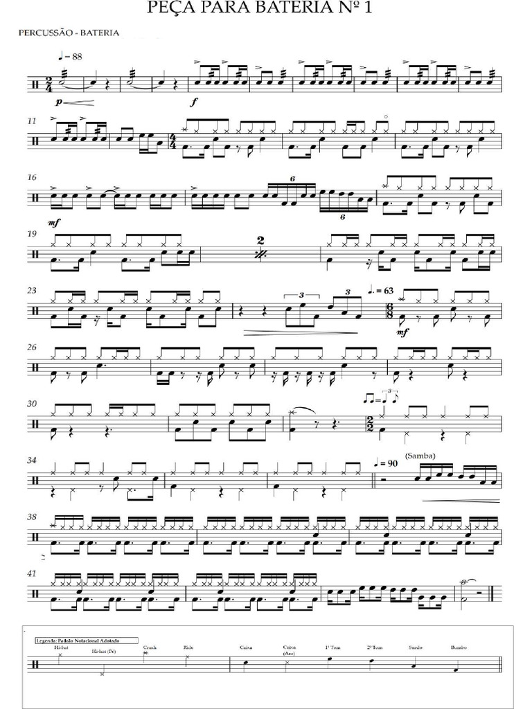 Bateria Partitura | PDF