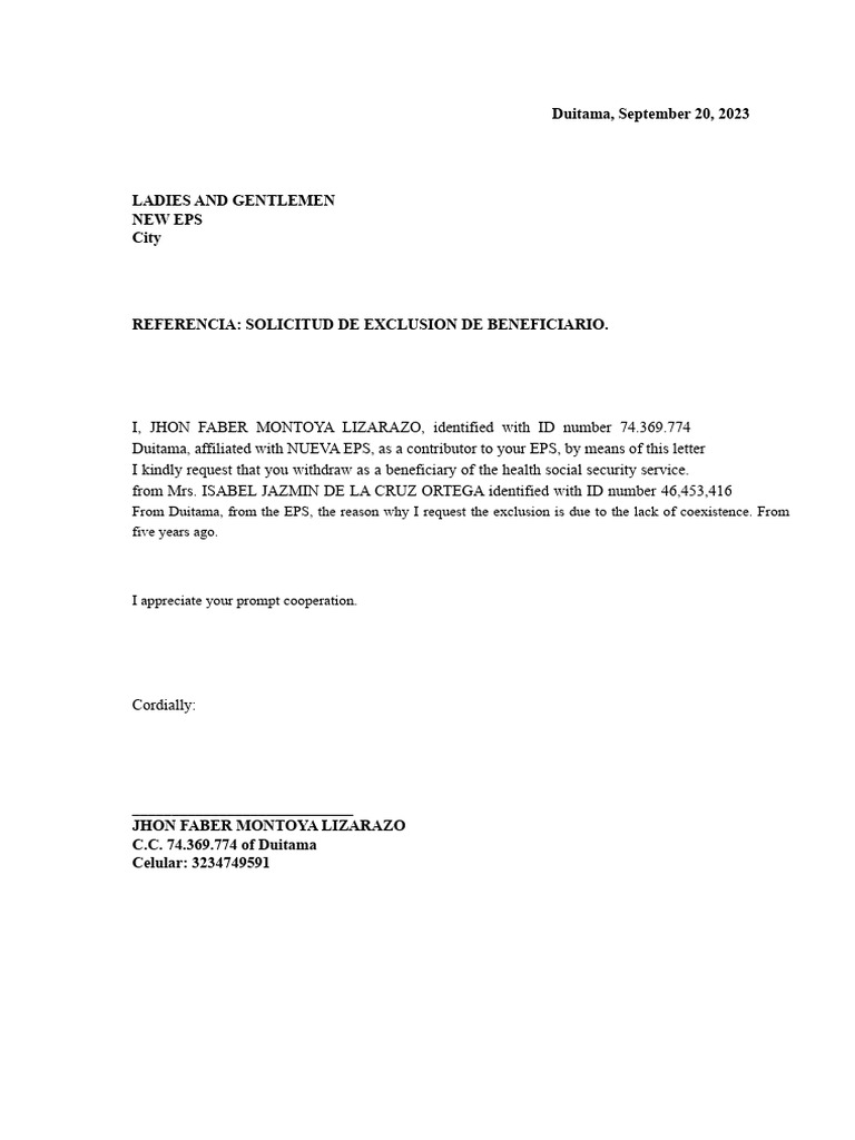 Exclusion Letter | PDF