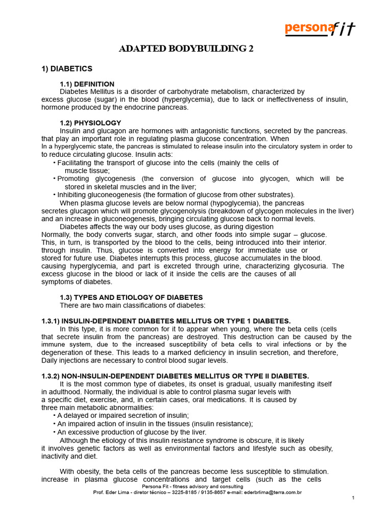 Adapted Weight Training - Eder Lima.pdf | PDF | Diabetes | Coronary ...