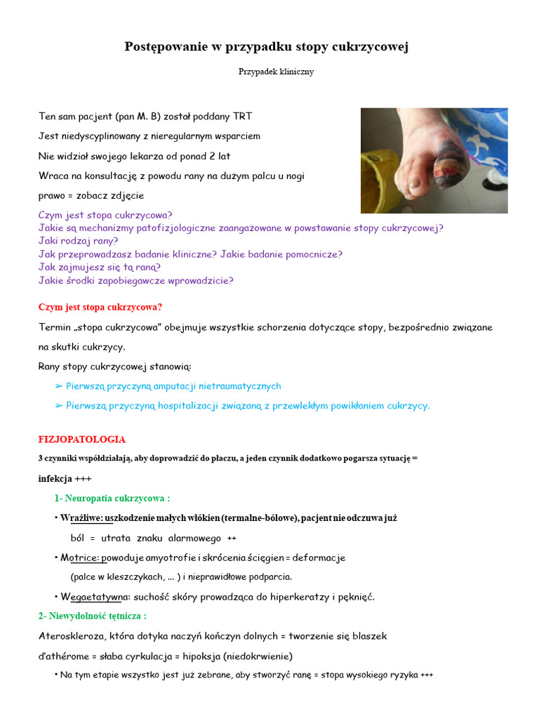 Stopa cukrzycowa | PDF