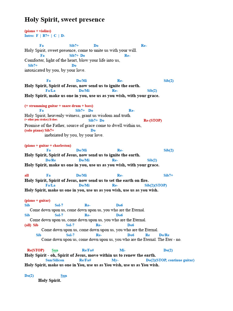 09 - Holy Spirit, Sweet Presence - RNS | PDF | Theology | Christian ...