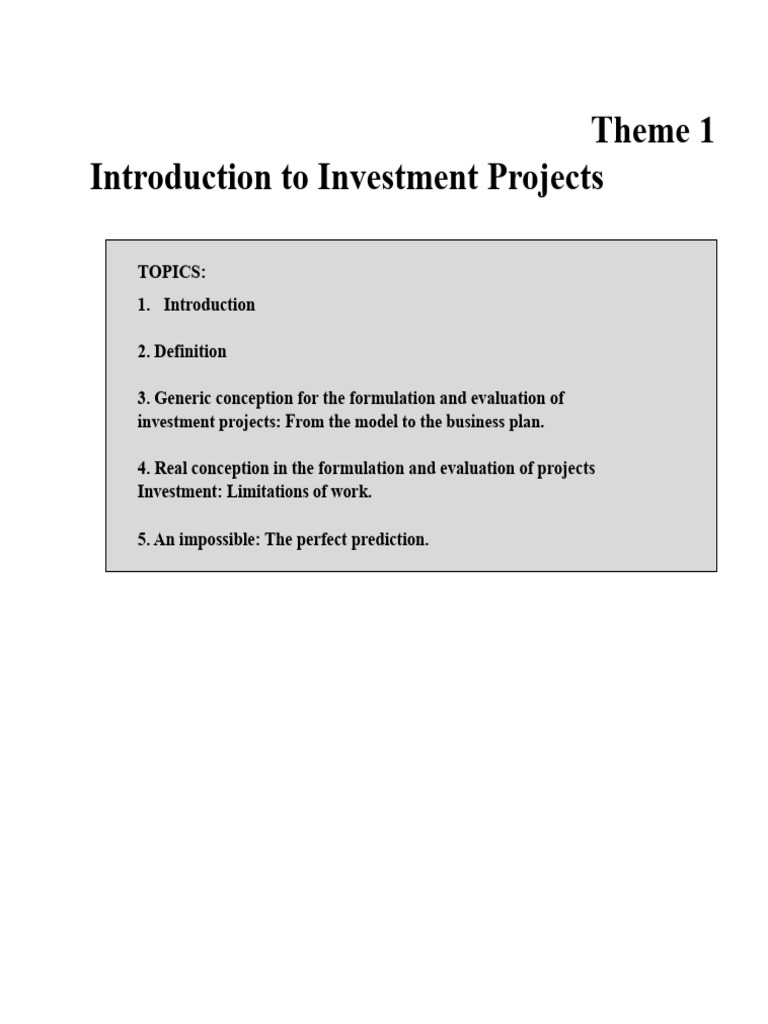 Investment Project Evaluation Guide | PDF | Evaluation | Investing