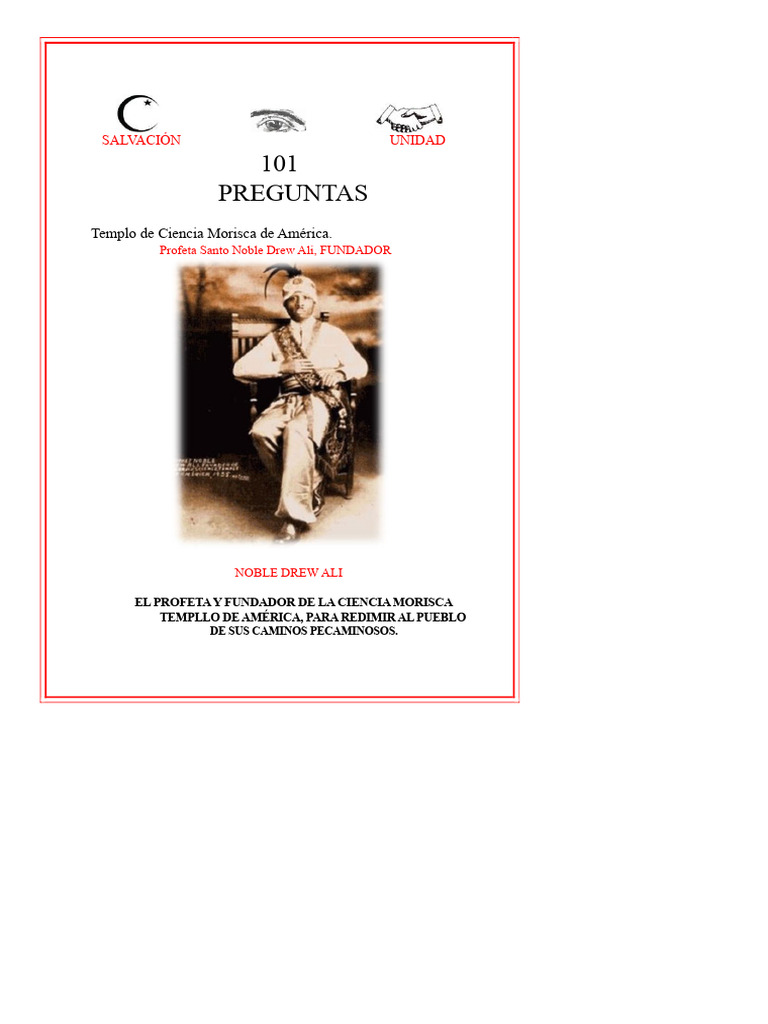 Preguntas sobre Noble Drew Ali y el Islam Morisco | PDF | Satán | Jesús