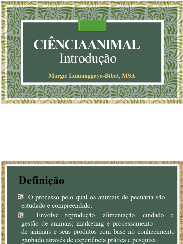Ciência Animal: Utilidade e Gestão | PDF | Gado | Cavalos