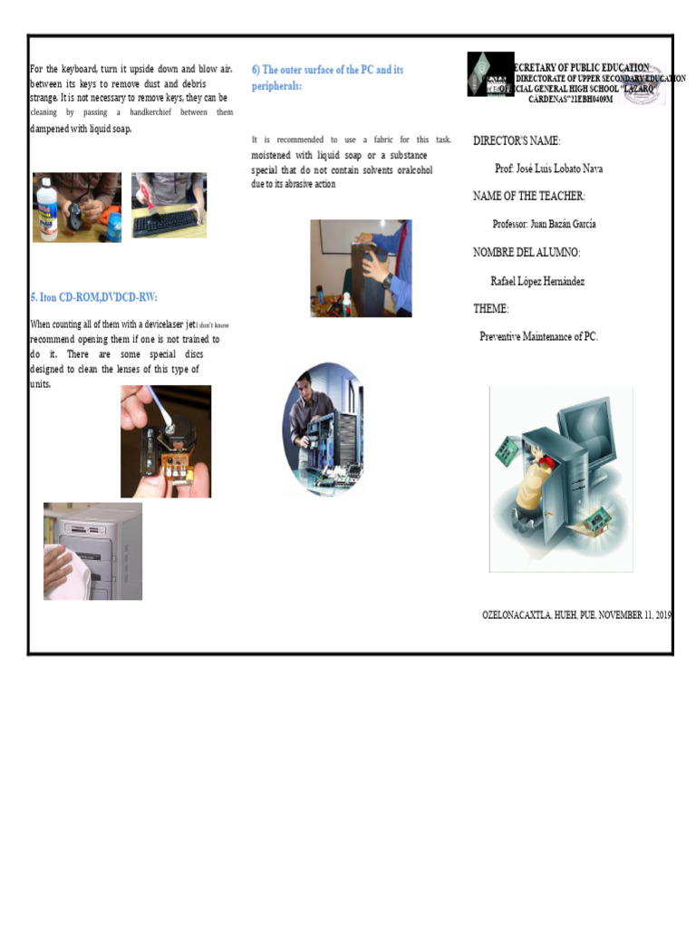 PC Preventive Maintenance Guide | PDF | Personal Computers | Office ...