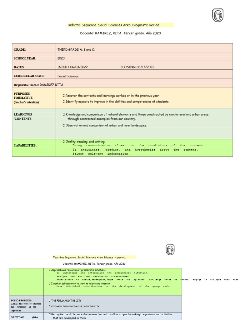 SOCIAL SCIENCES. Diagnostic activities. 3rd grade | PDF | Social ...