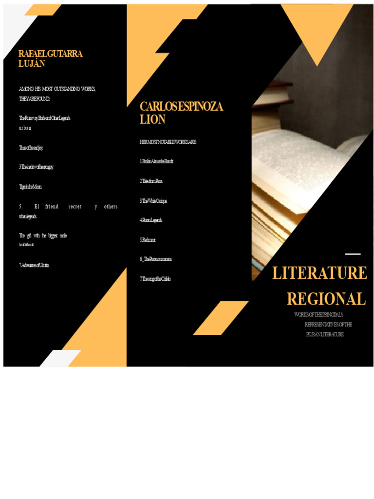 REGIONAL LITERATURE | PDF
