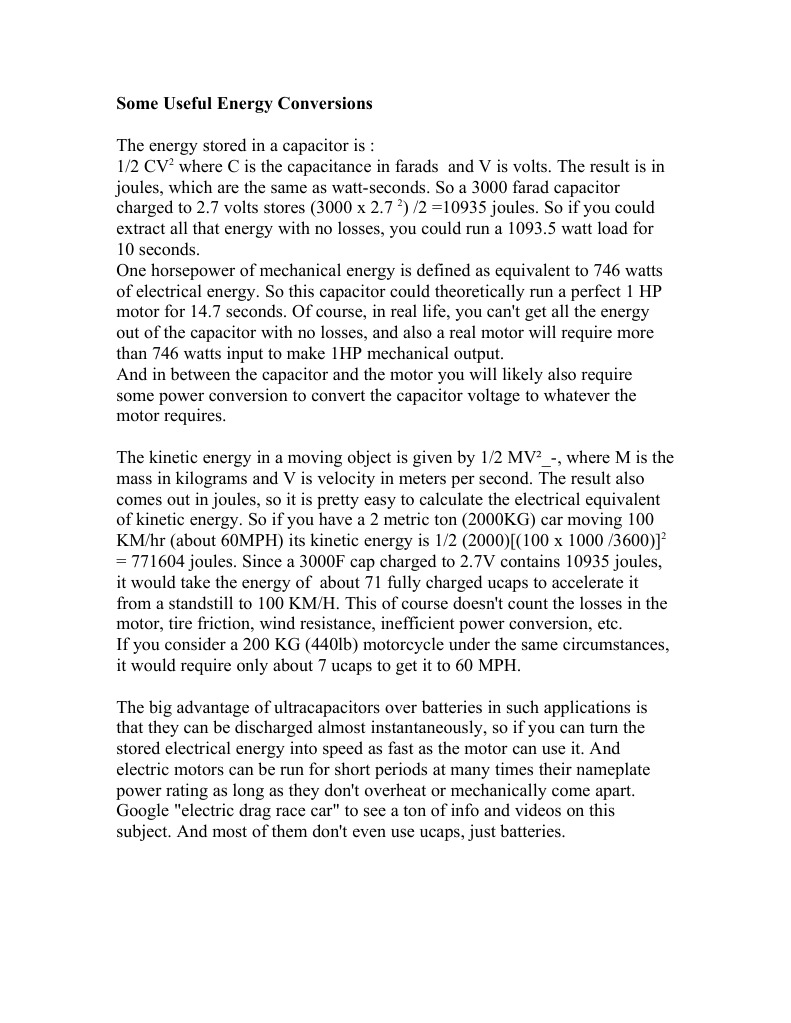 Energy Conversions | PDF