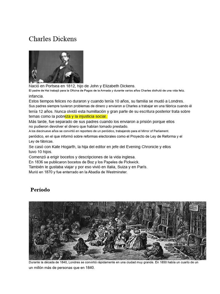 Vida Y Legado De Charles Dickens Pdf Charles Dickens Ebenezer Scrooge