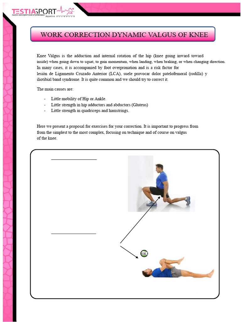 Knee Valgus Correction Exercises Guide | PDF