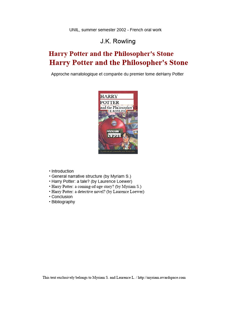 Analyzing Harry Potter's Narrative Structure | PDF | Harry Potter