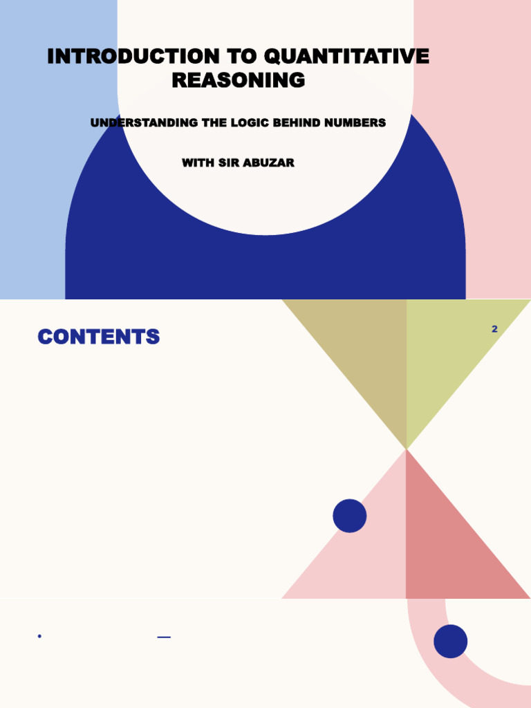 Introduction to Quantitative Reasoning | PDF | Ratio | Multiplication