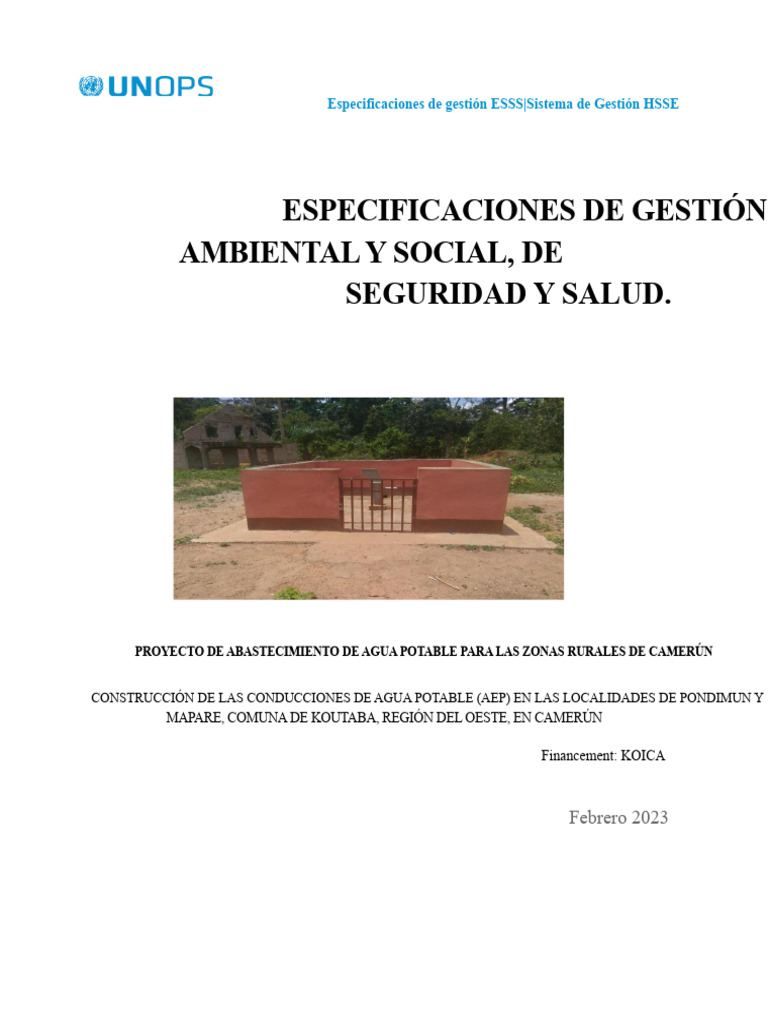 20_Lote#1_Lote#2_Especificaciones ESSS | PDF | Agua | Contratista general