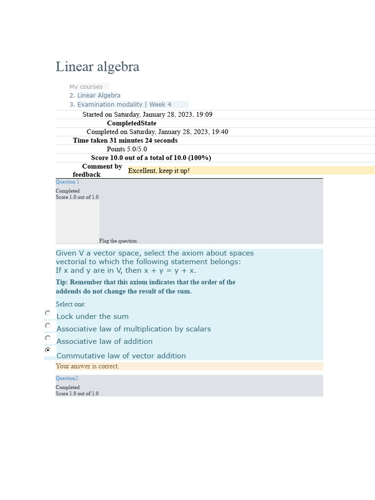 Linear Algebra 4th Semester | PDF | Vector Space | Matrix (Mathematics)