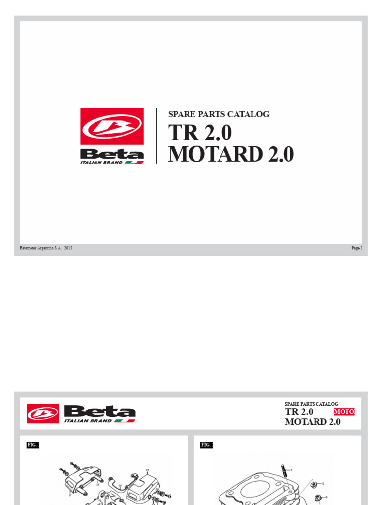 Motard 2.0 Spare Parts Catalog | PDF | Clutch | Axle