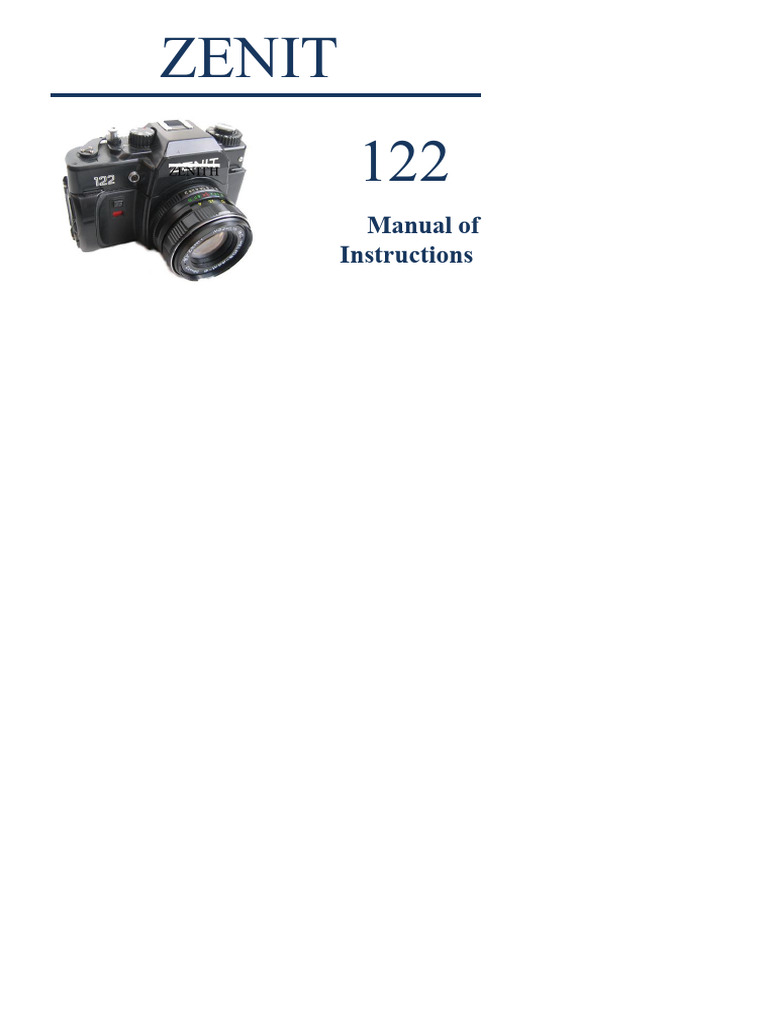 ZENIT-122 Camera User Manual | PDF | Camera | Exposure (Photography)