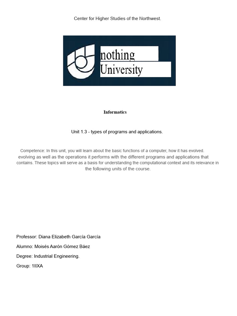Understanding Computer Programs and Applications | PDF | Application ...