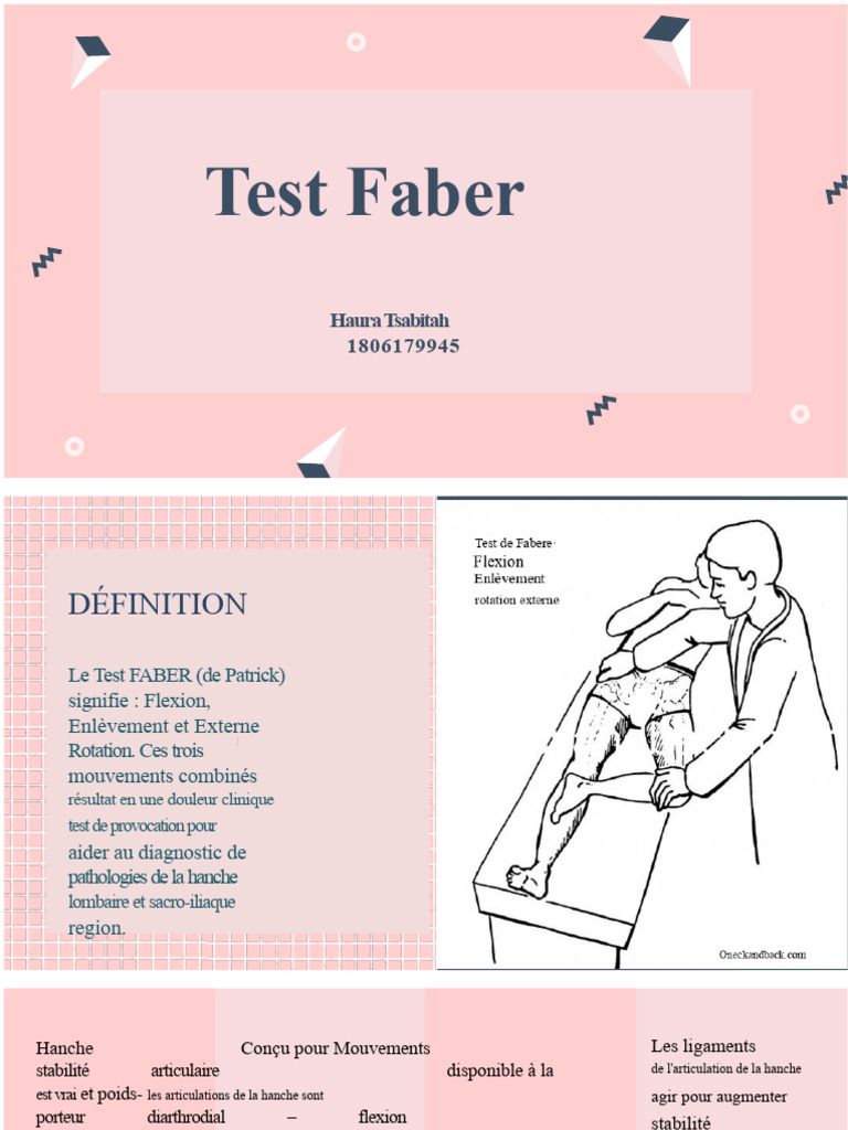 Test FABER : Évaluation de la Hanche | PDF | Articulation (anatomie ...